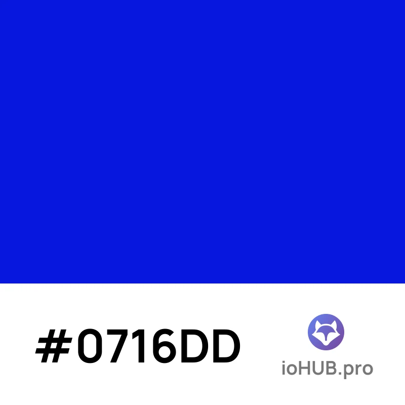Color #0716dd - Complete Guide and Values | ioHUB