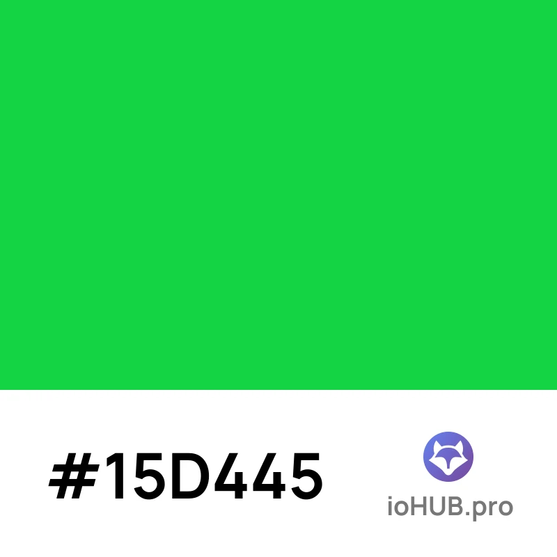 Color #15d445 - Complete Guide and Values | ioHUB