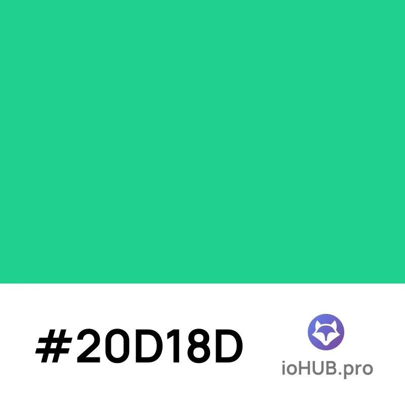 Color #20d18d - Complete Guide and Values | ioHUB