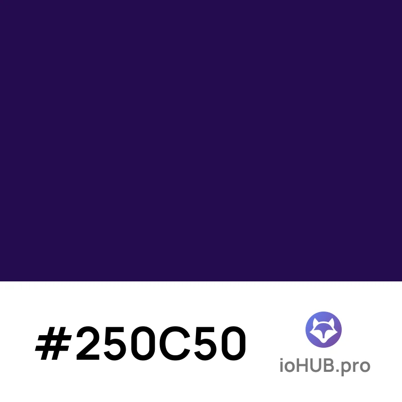 Color #250c50 - Complete Guide and Values | ioHUB