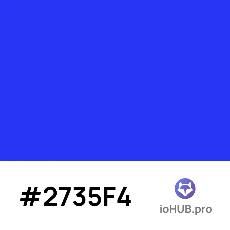 Color #2735f4 - Complete Guide and Values | ioHUB