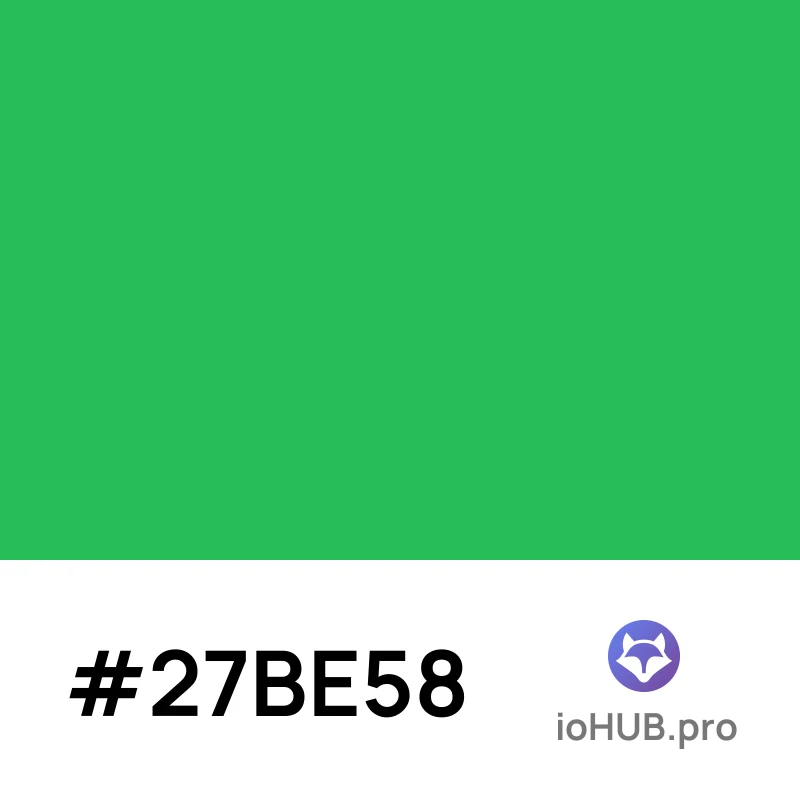 Color #27be58 - Complete Guide and Values | ioHUB