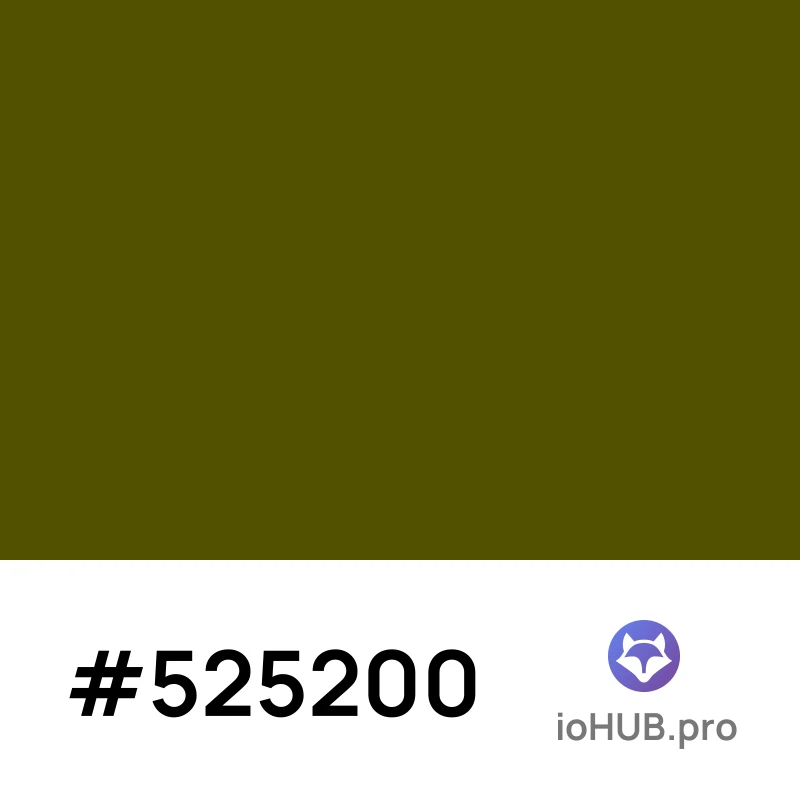 Color #525200 - Complete Guide and Values | ioHUB