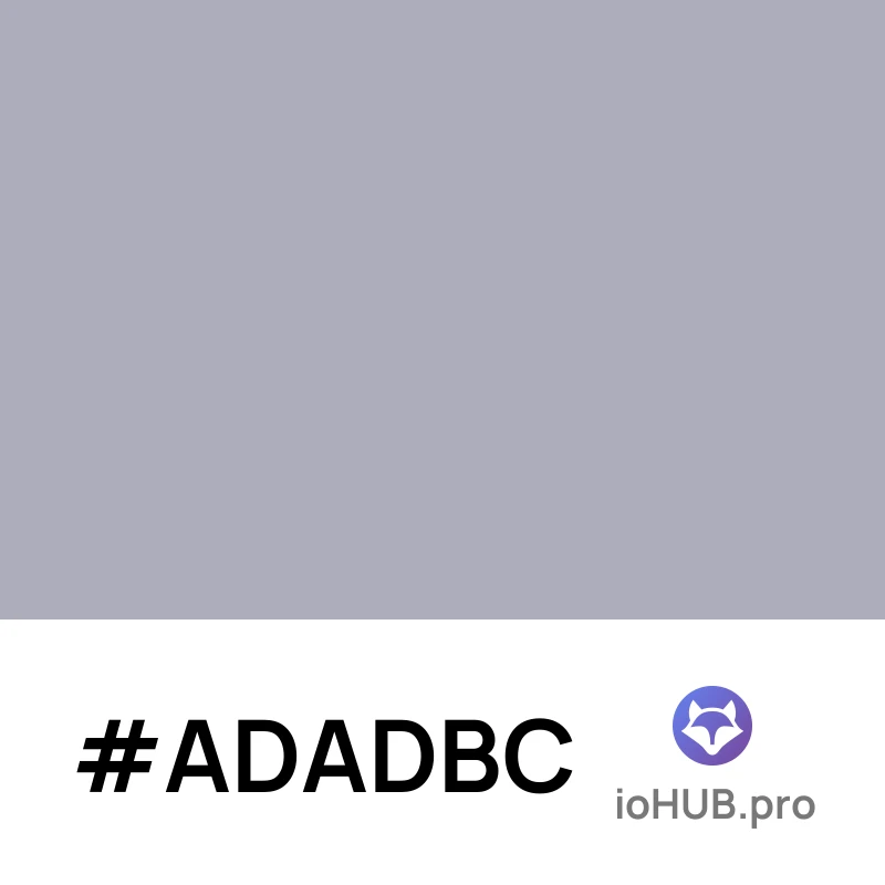 Color #adadbc - Complete Guide and Values | ioHUB