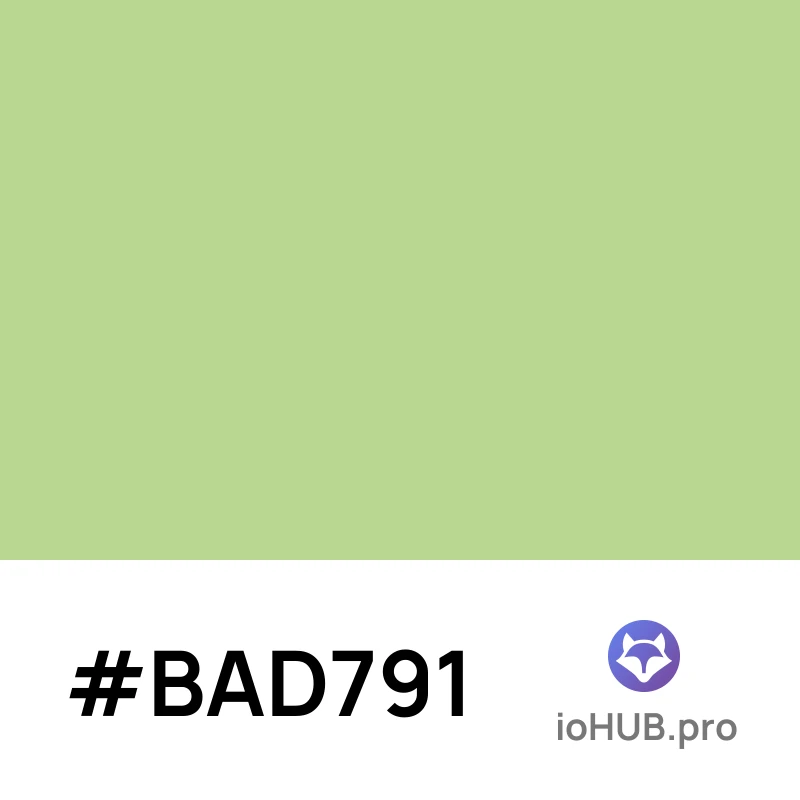 Color #bad791 - Complete Guide and Values | ioHUB