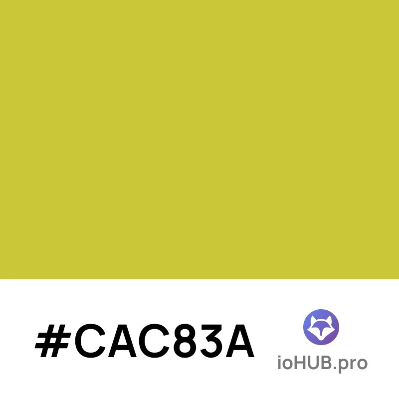 Color #cac83a - Complete Guide and Values | ioHUB