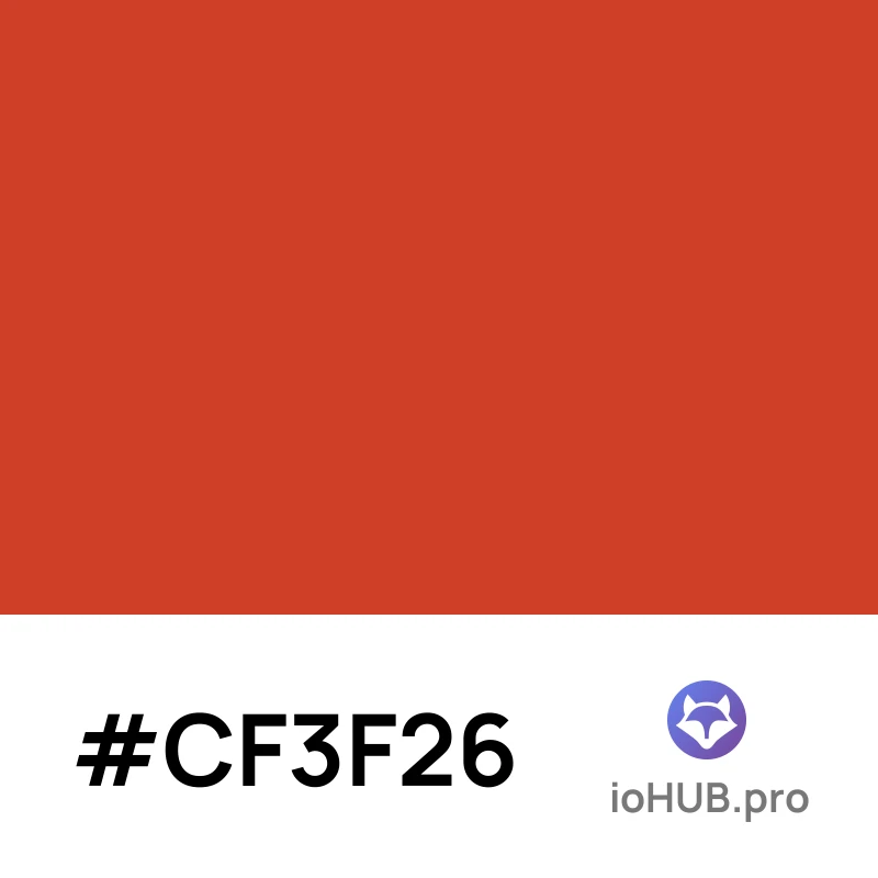 Color #cf3f26 - Complete Guide and Values | ioHUB