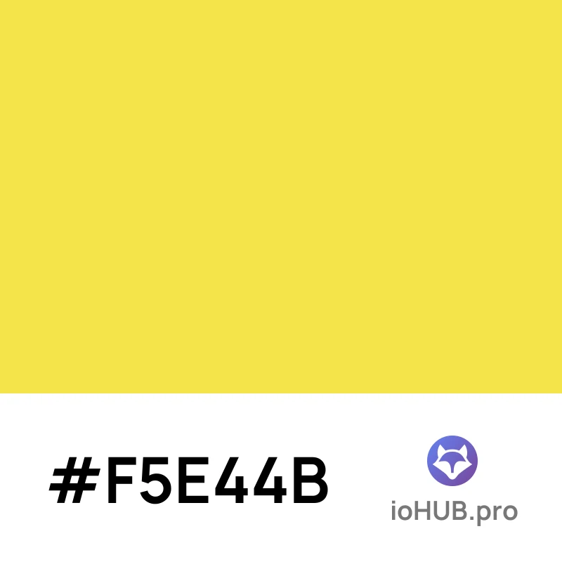 Color #f5e44b - Complete Guide and Values | ioHUB