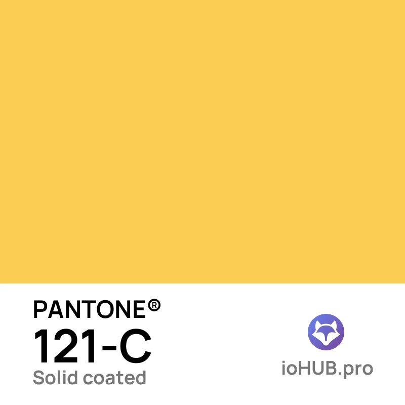 PANTONE 121-c Solid Coated Butter Yellow | ioHUB - Online Tools