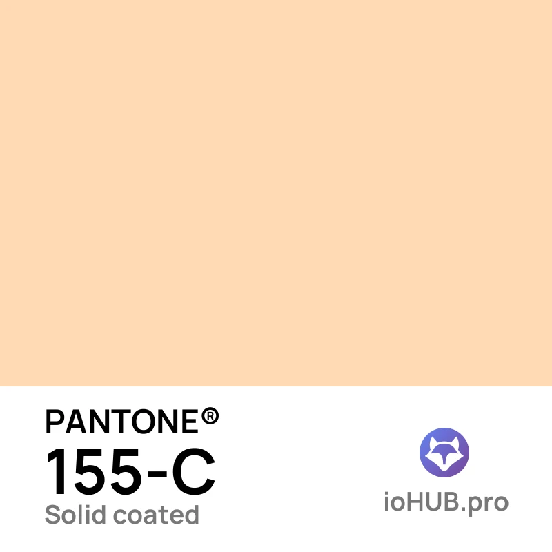 PANTONE 155-c Solid Coated Peach Cream | ioHUB - Online Tools