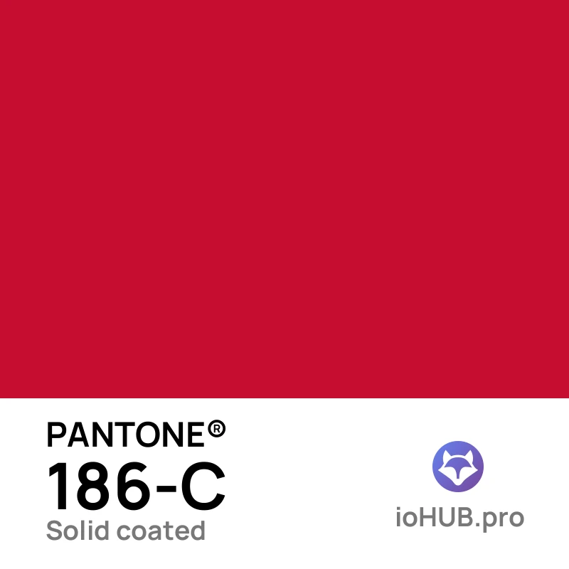 PANTONE 186-c Solid Coated Coca Cola Red | ioHUB - Online Tools