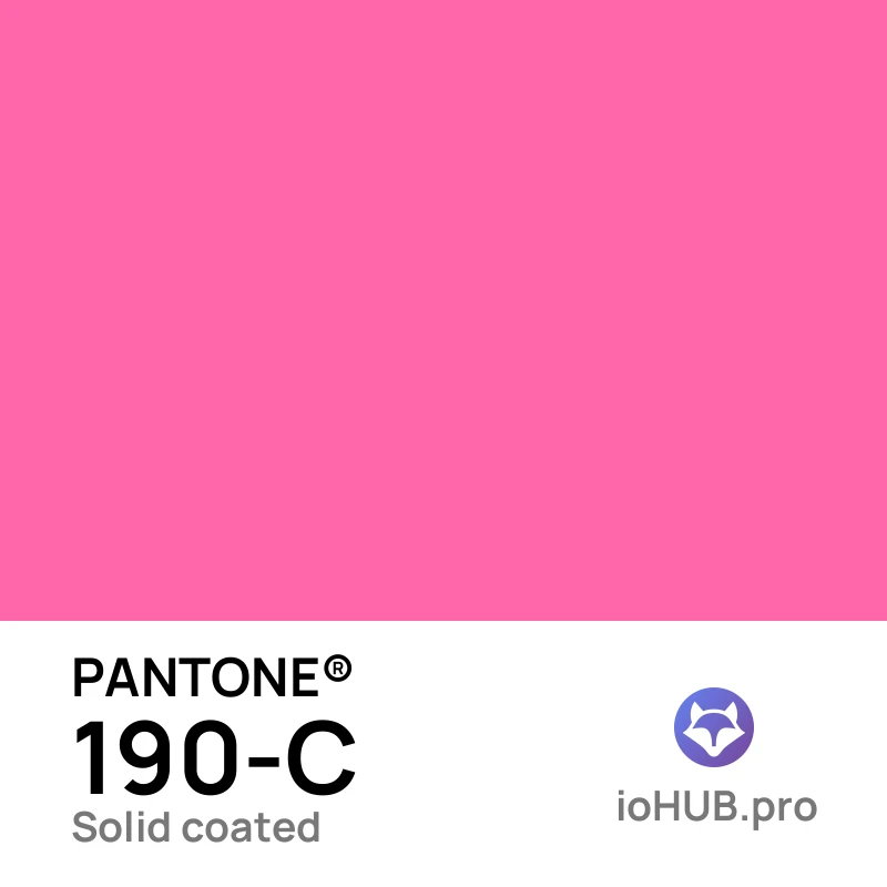 PANTONE 190-c Solid Coated Hot Pink | ioHUB - Online Tools