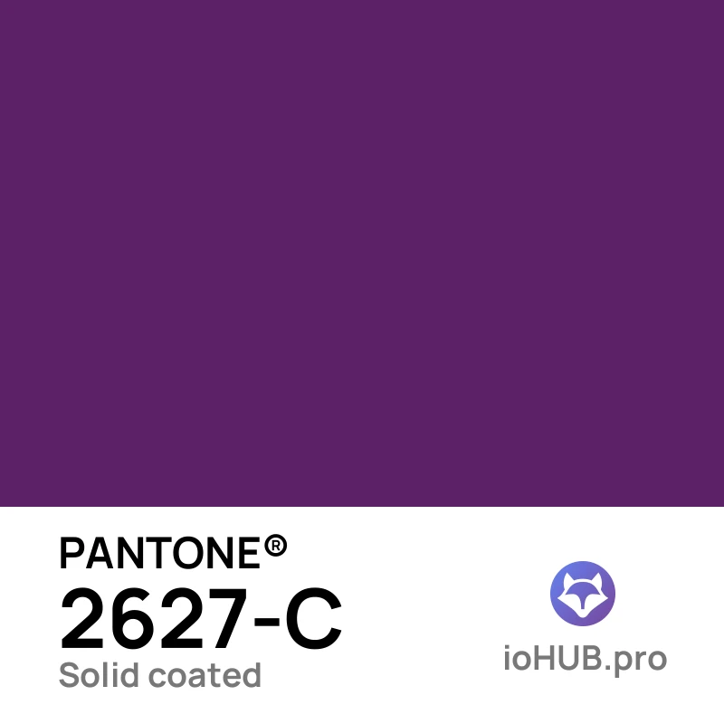 PANTONE 2627-c Solid Coated Deep Plum Violet | ioHUB - Online Tools